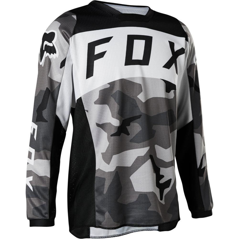 Fox Racing Youth 180 Bnkr Jersey Grey Camo Large 28830-033-YL for sale ...
